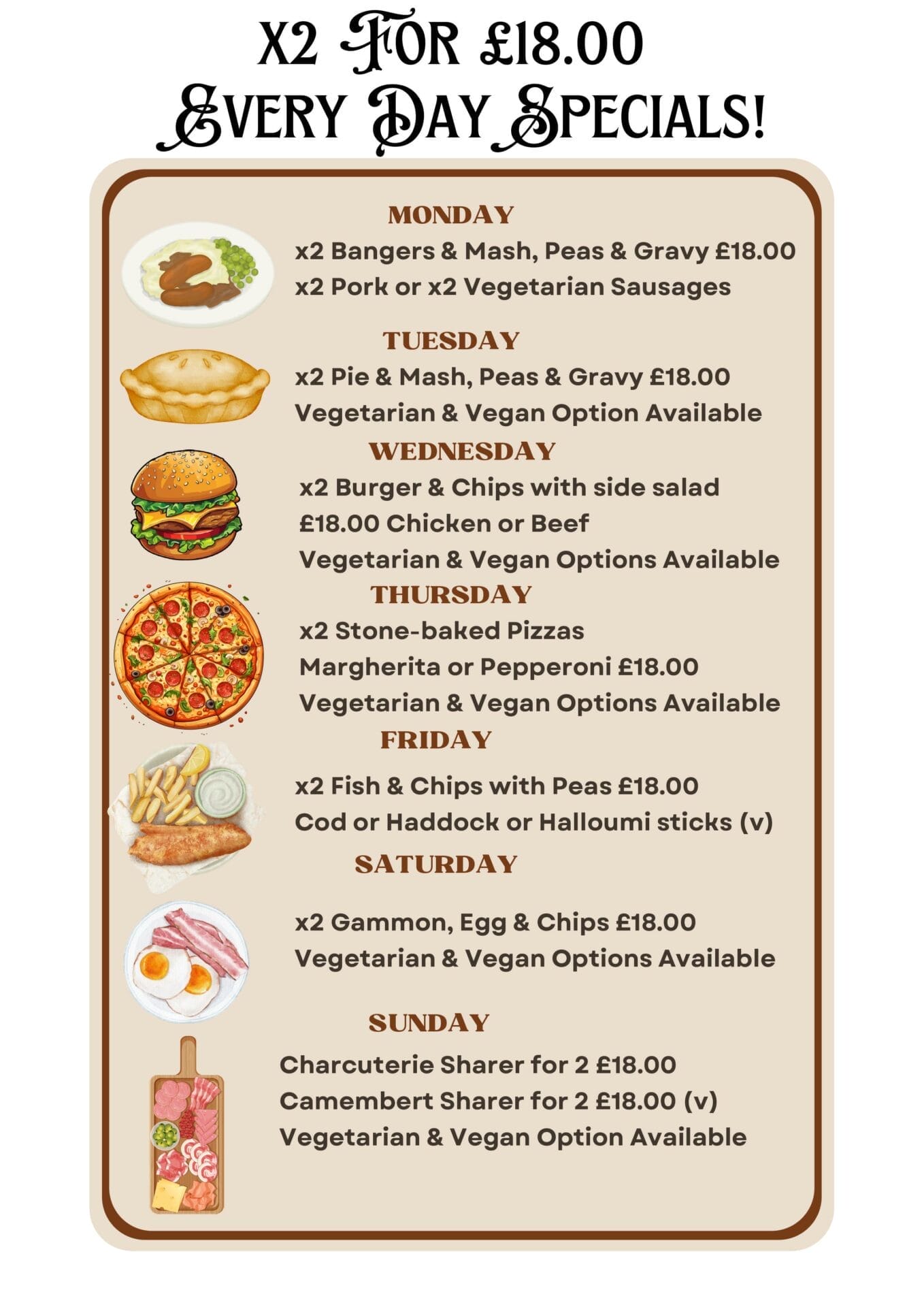 Menu - Ye Olde Two Brewers
